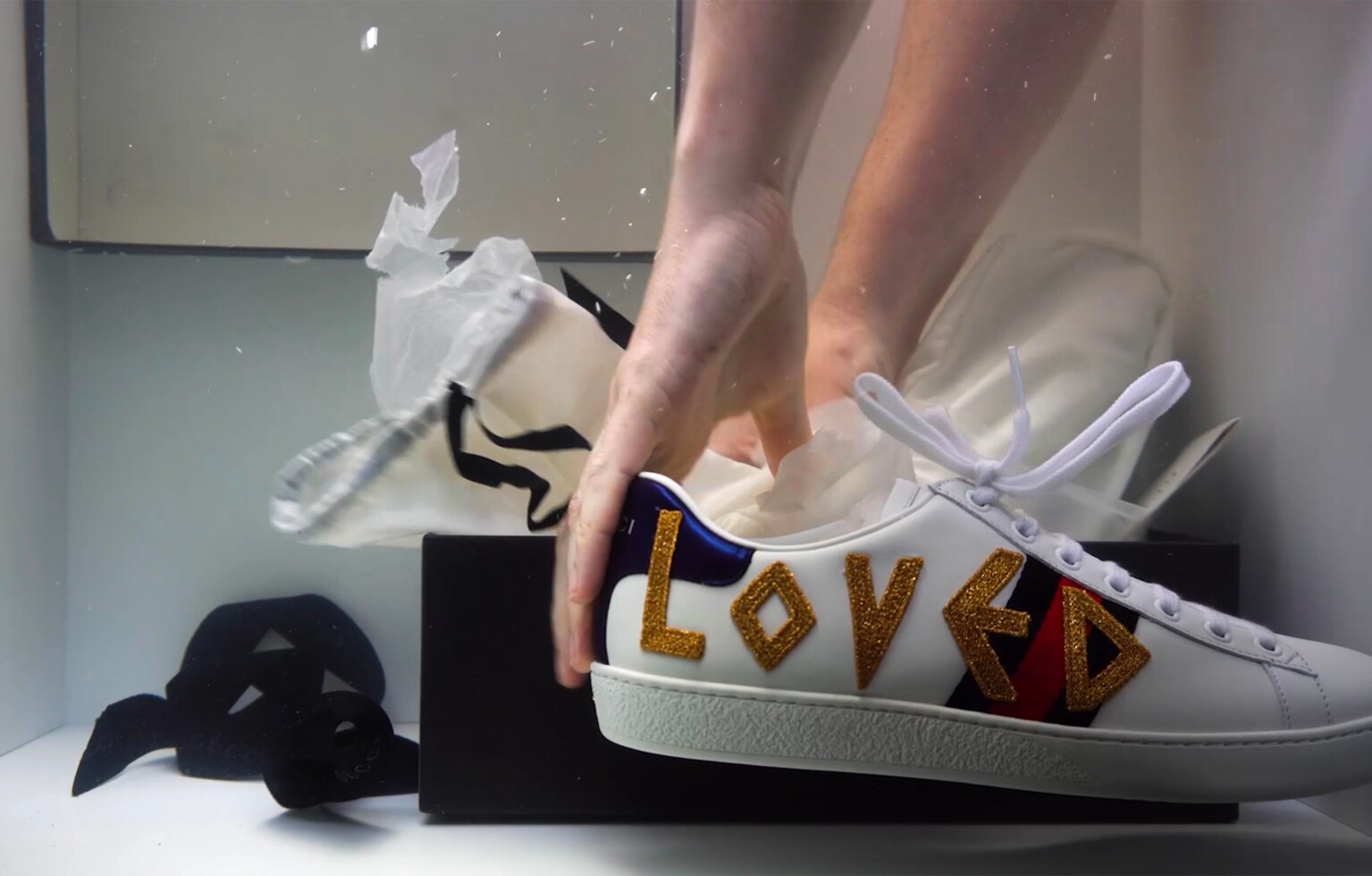 An inside look at making the ASMR videos featuring the Gucci Ace ...