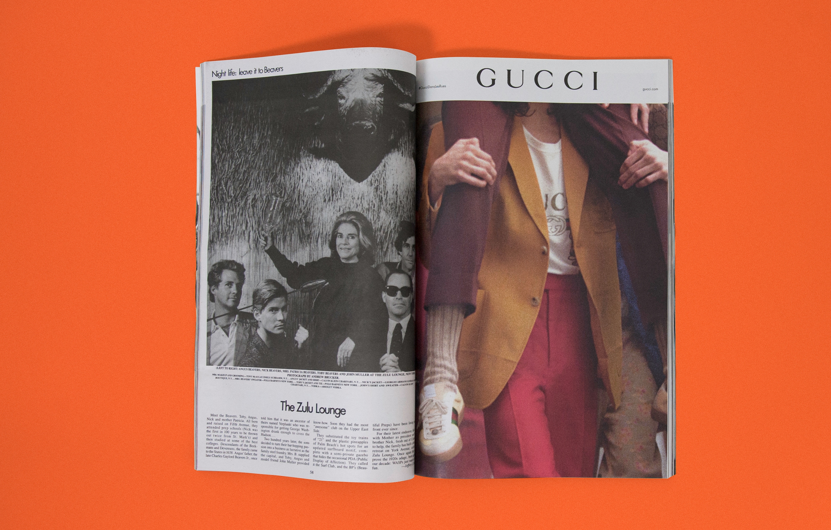 Interview Magazine celebrates Gucci Wooster with a reprint of the ...