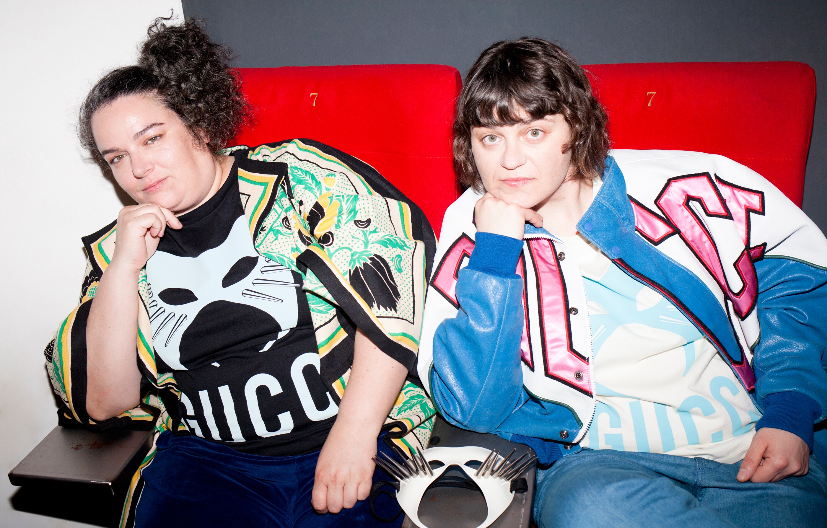 Worn by Italian artists, performer Silvia Calderoni and djs Playgirls ...