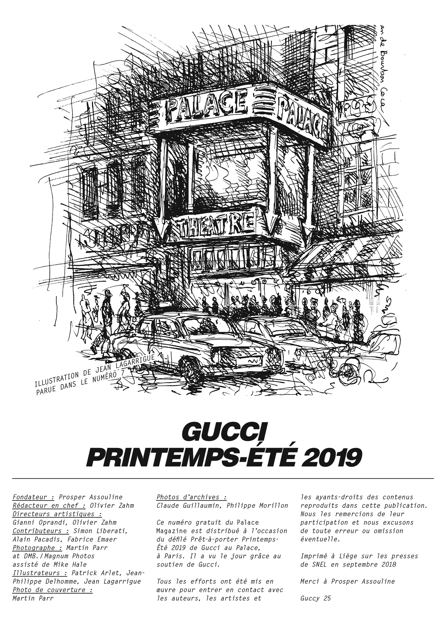 A new issue of Le Palace’s fanzine celebrating Gucci Spring Summer 2019 ...