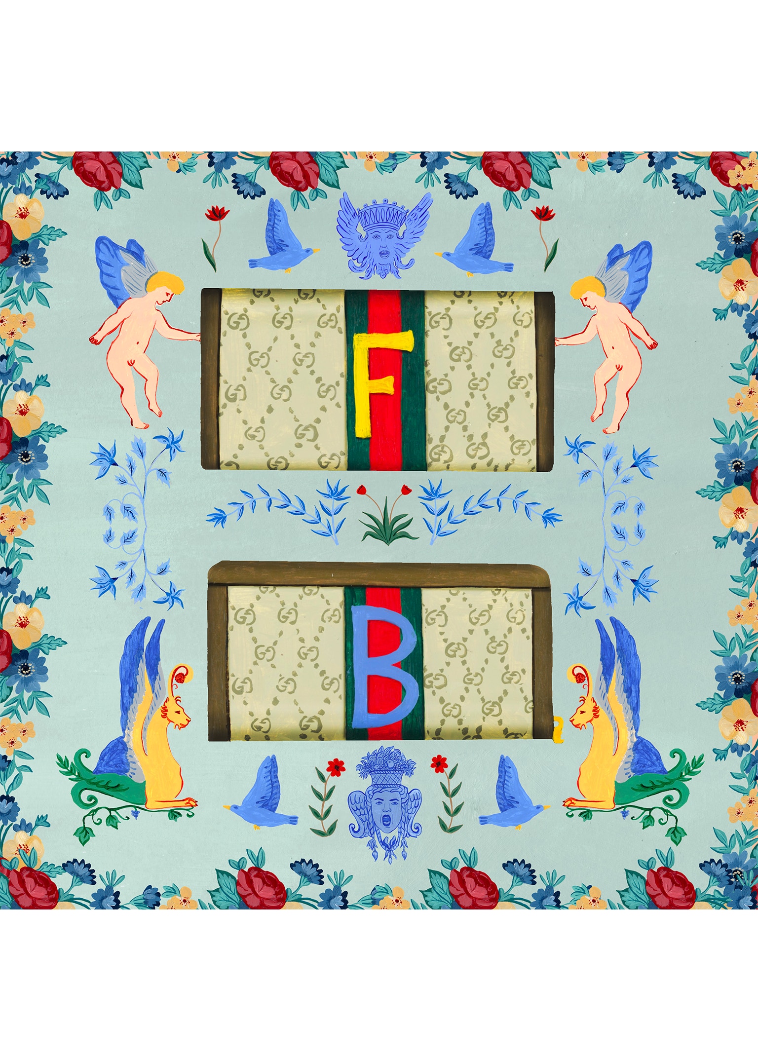 Six artists capture the new Gucci DIY customizable pieces in original ...