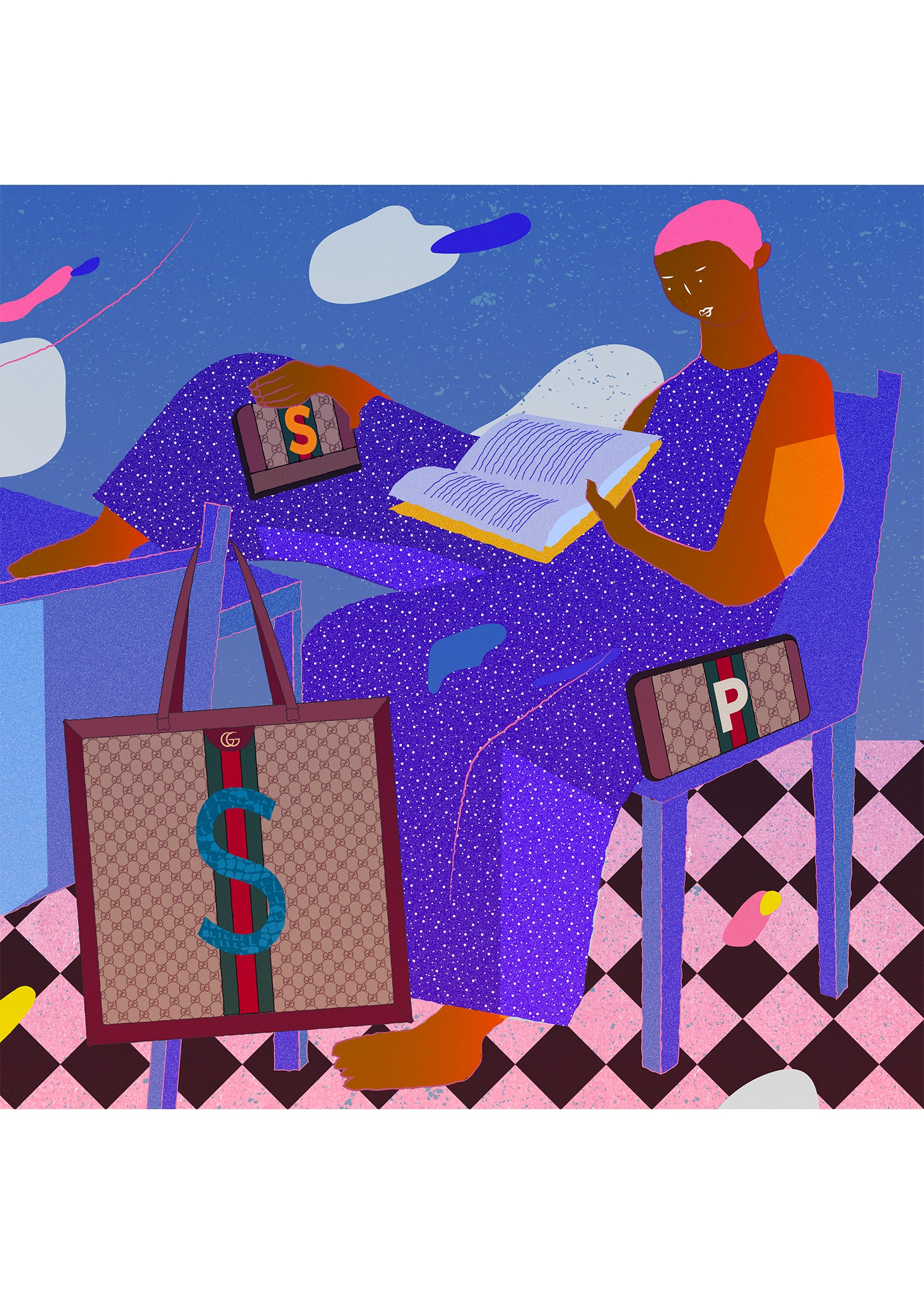 Six artists capture the new Gucci DIY customizable pieces in original ...