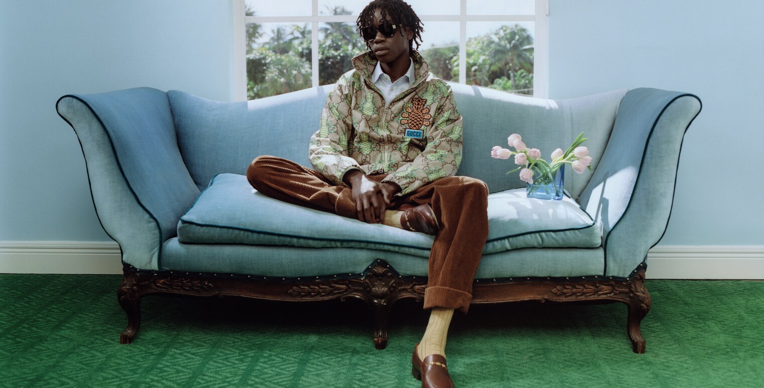 Palm trees and pristine pools set the scene for the new menswear ...