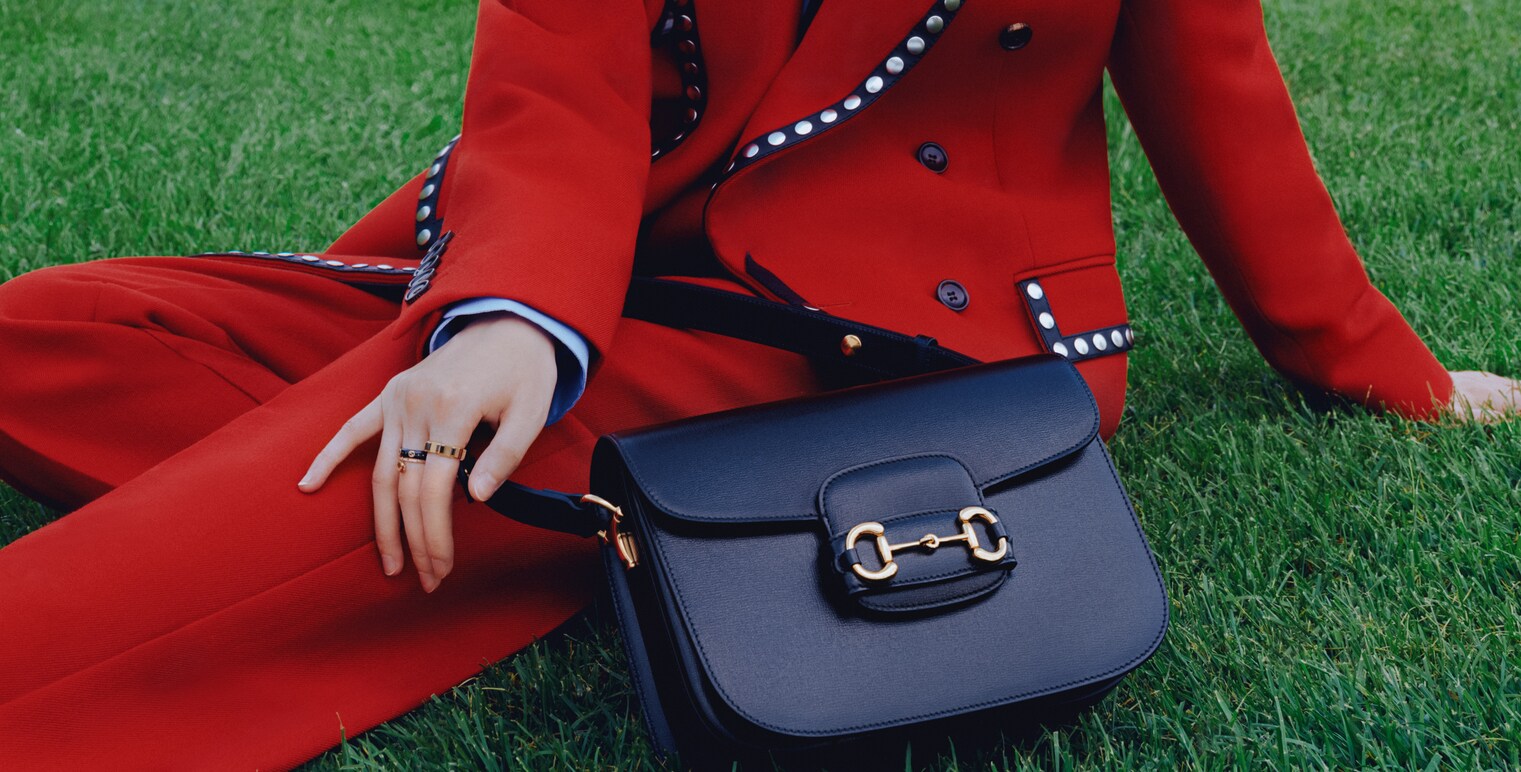 Interpreted as a force of passion, the Gucci Horsebit 1955 is featured ...