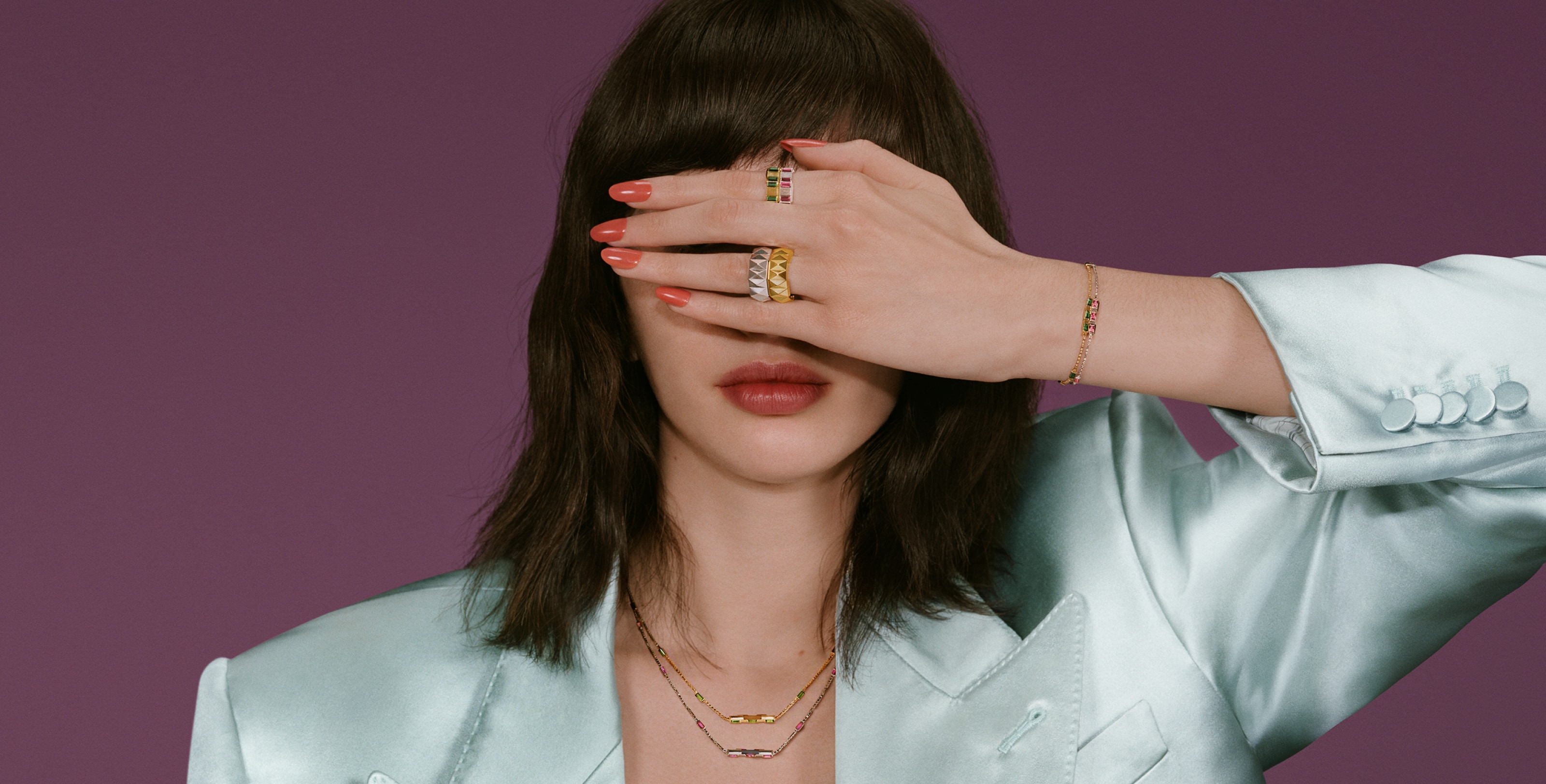 To present the Gucci Link to Love collection, bold portraits highlight ...