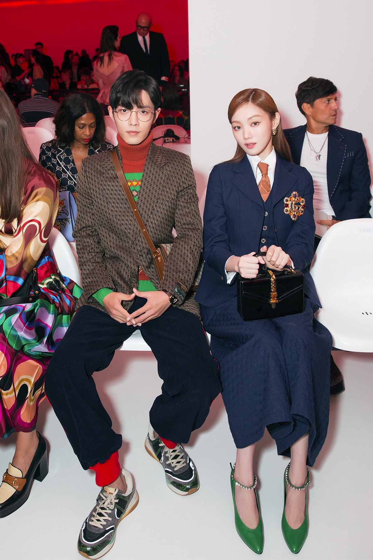 A gallery of guests attending the Spring Summer 2020 show in Milan ...