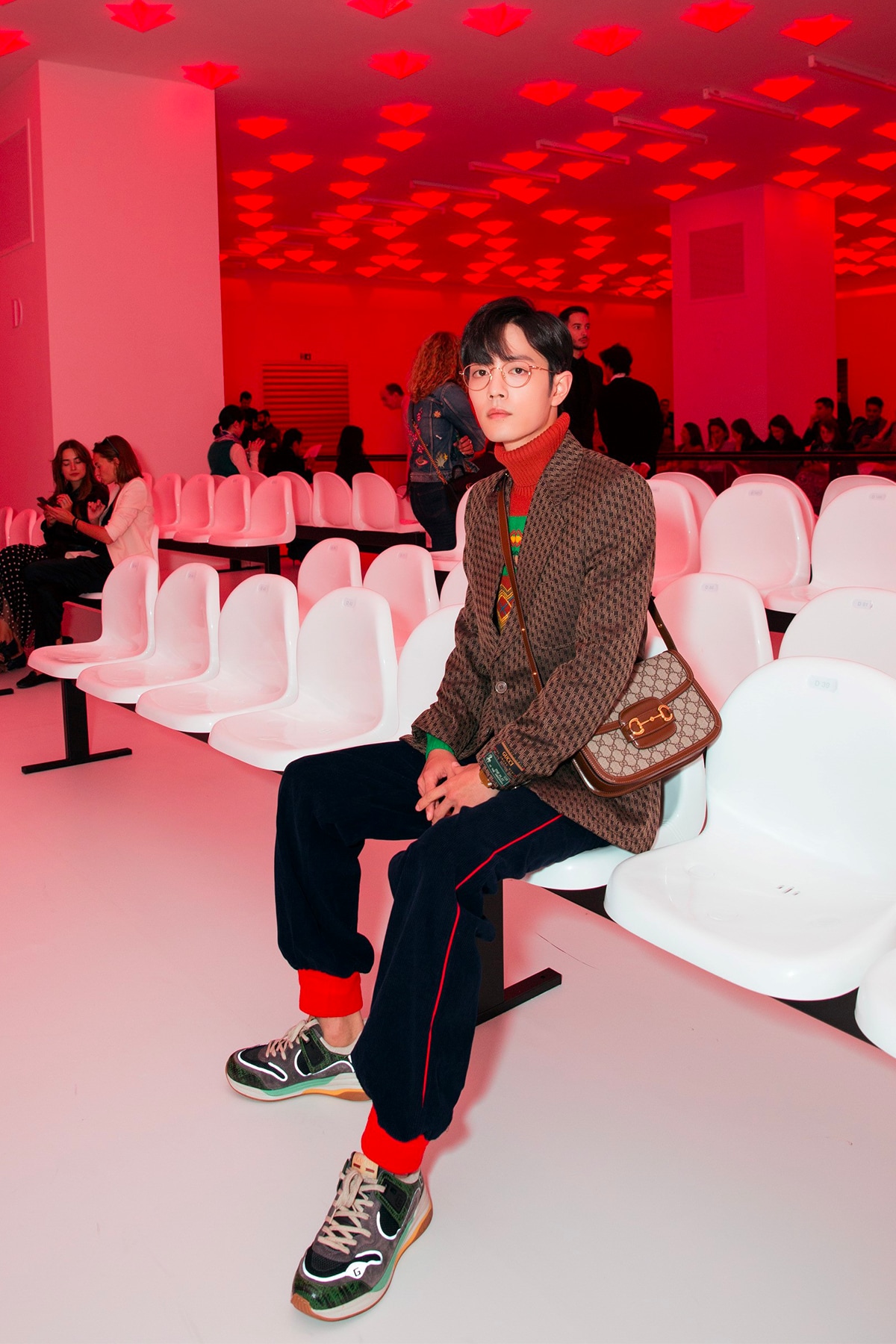 A gallery of guests attending the Spring Summer 2020 show in Milan ...