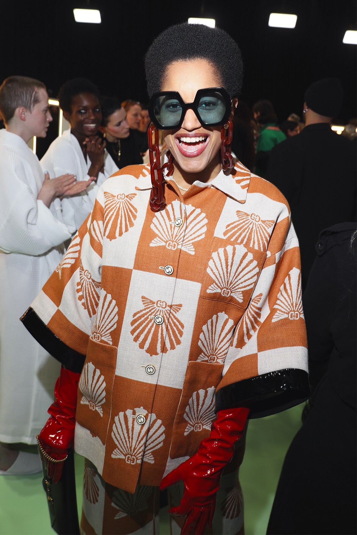 The guests’ lineup attending the Fall Winter 2020 Women’s show in Milan ...