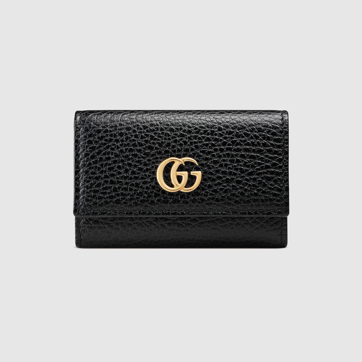 Black Leather GG Marmont Key Case | GUCCI® IE