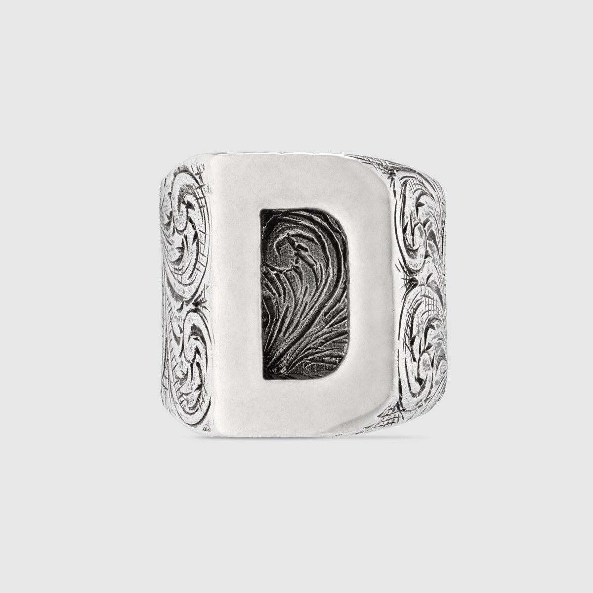 925 Sterling Silver D Letter Ring | GUCCI® UK