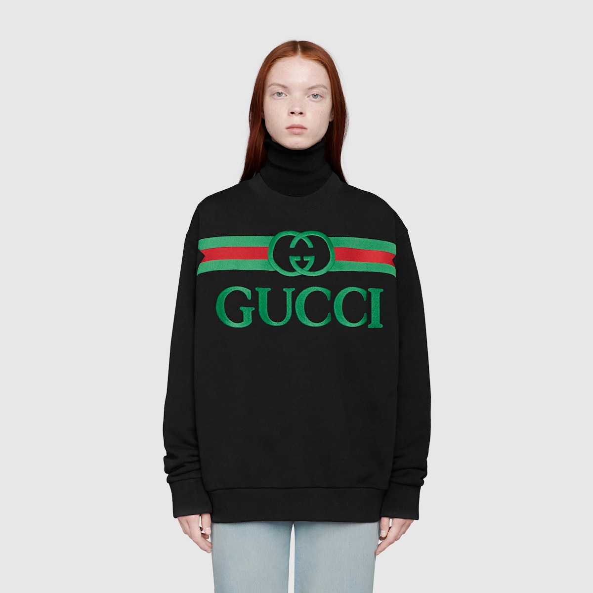 Übergroßer Pullover mit Gucci Logo | GUCCI® DE