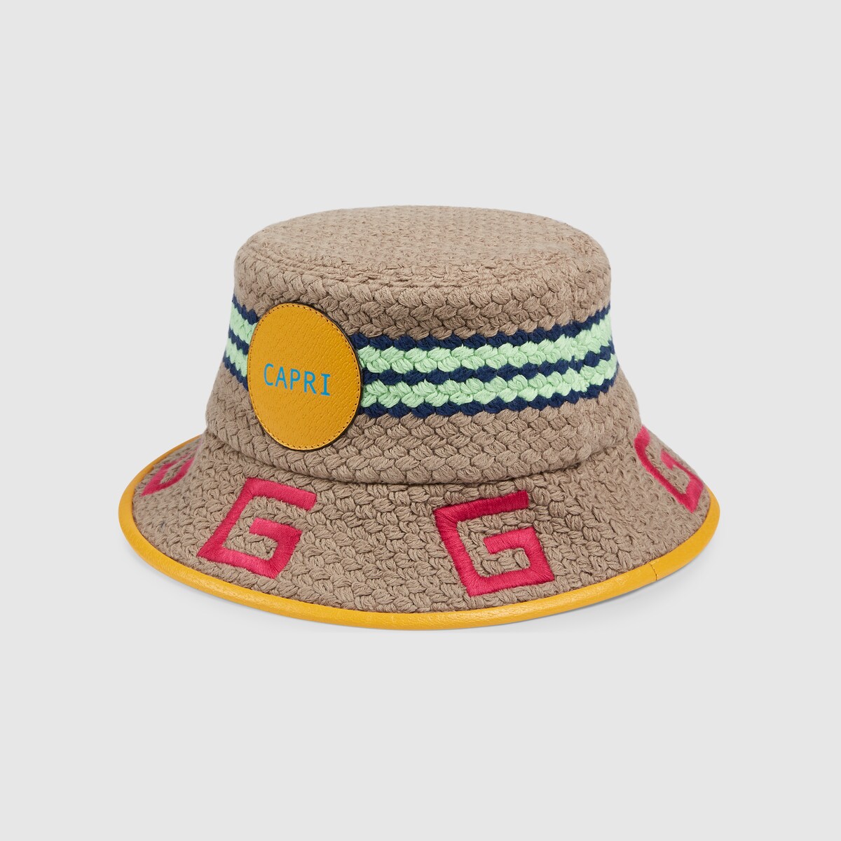 Cappello fedora in tessuto a righe Capri | GUCCI® IT