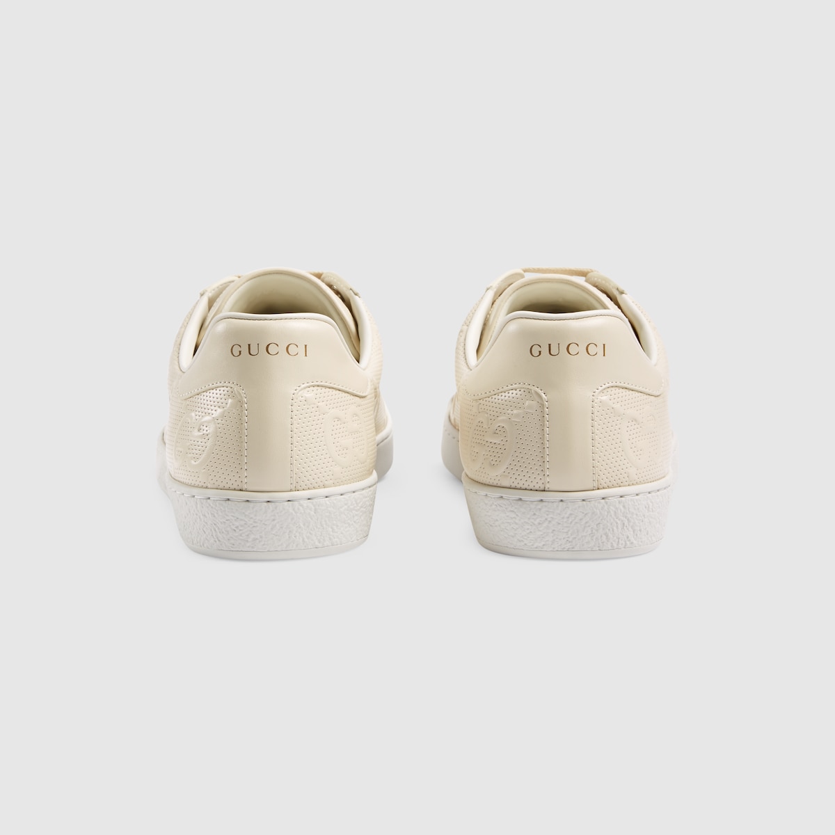 Men's Ace GG embossed sneaker in white leather | GUCCI® Australia