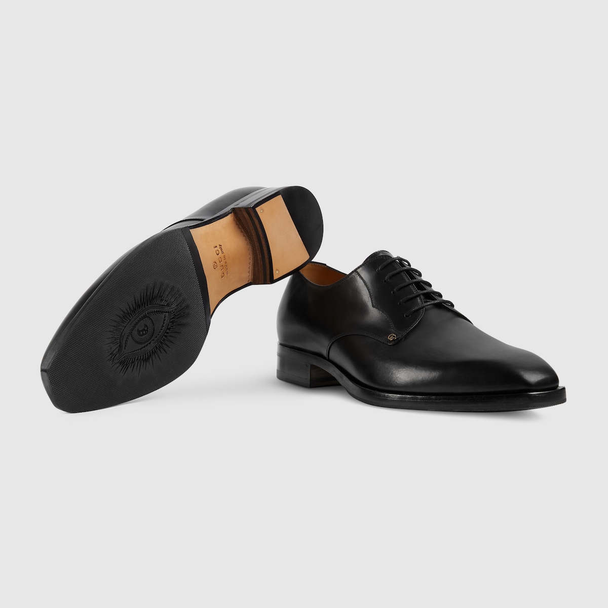 Chaussures à lacets pour homme en cuir noir | GUCCI® FR