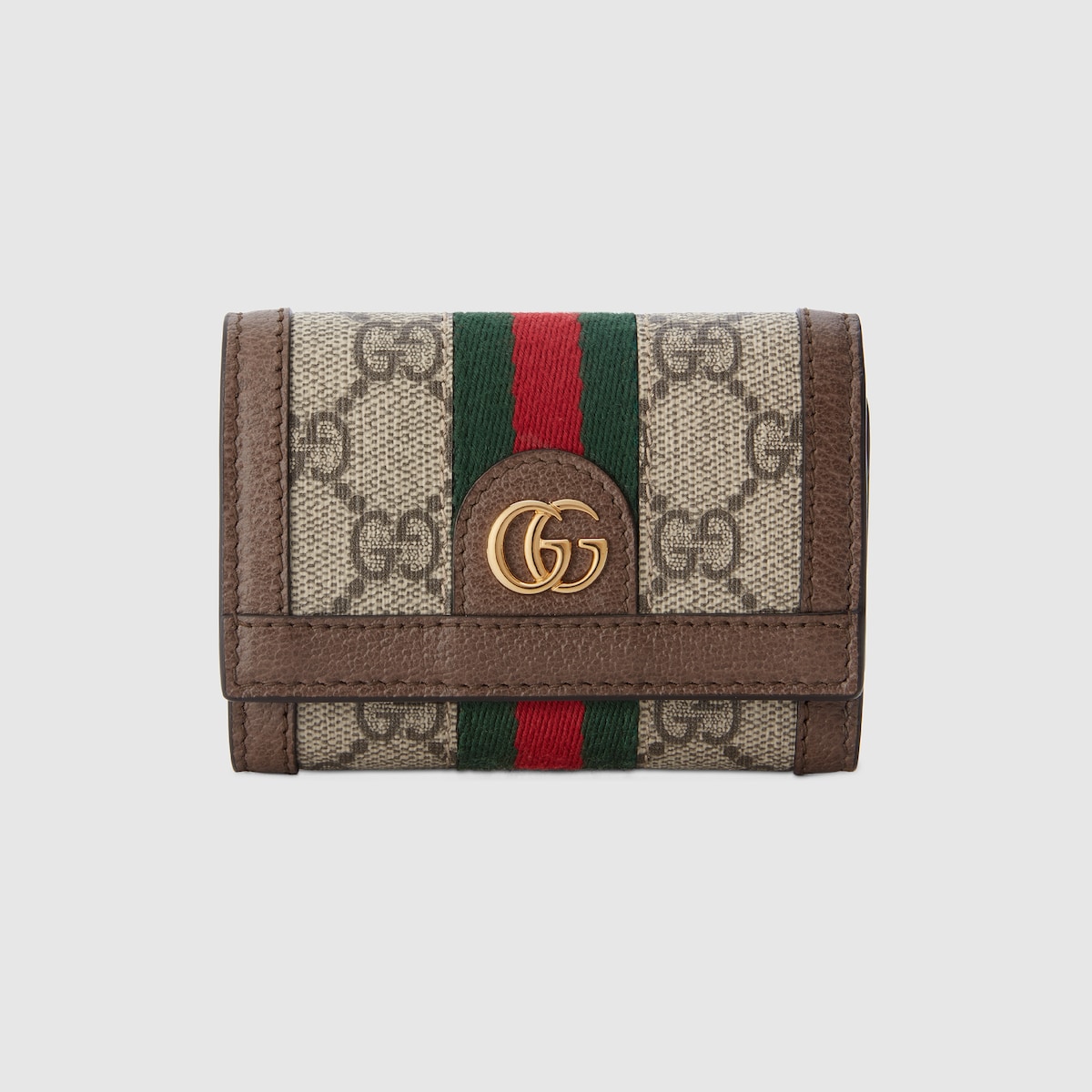 Ophidia Bi-Fold Wallet In Beige & Ebony GG Supreme | GUCCI® 香港