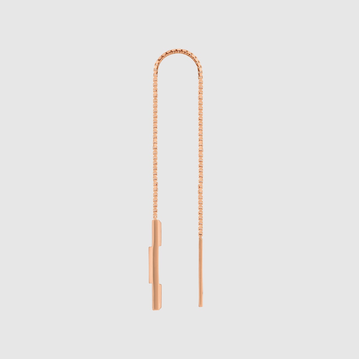 Gucci Link to Love chain earrings with 'Gucci' bar in 18k rose gold ...