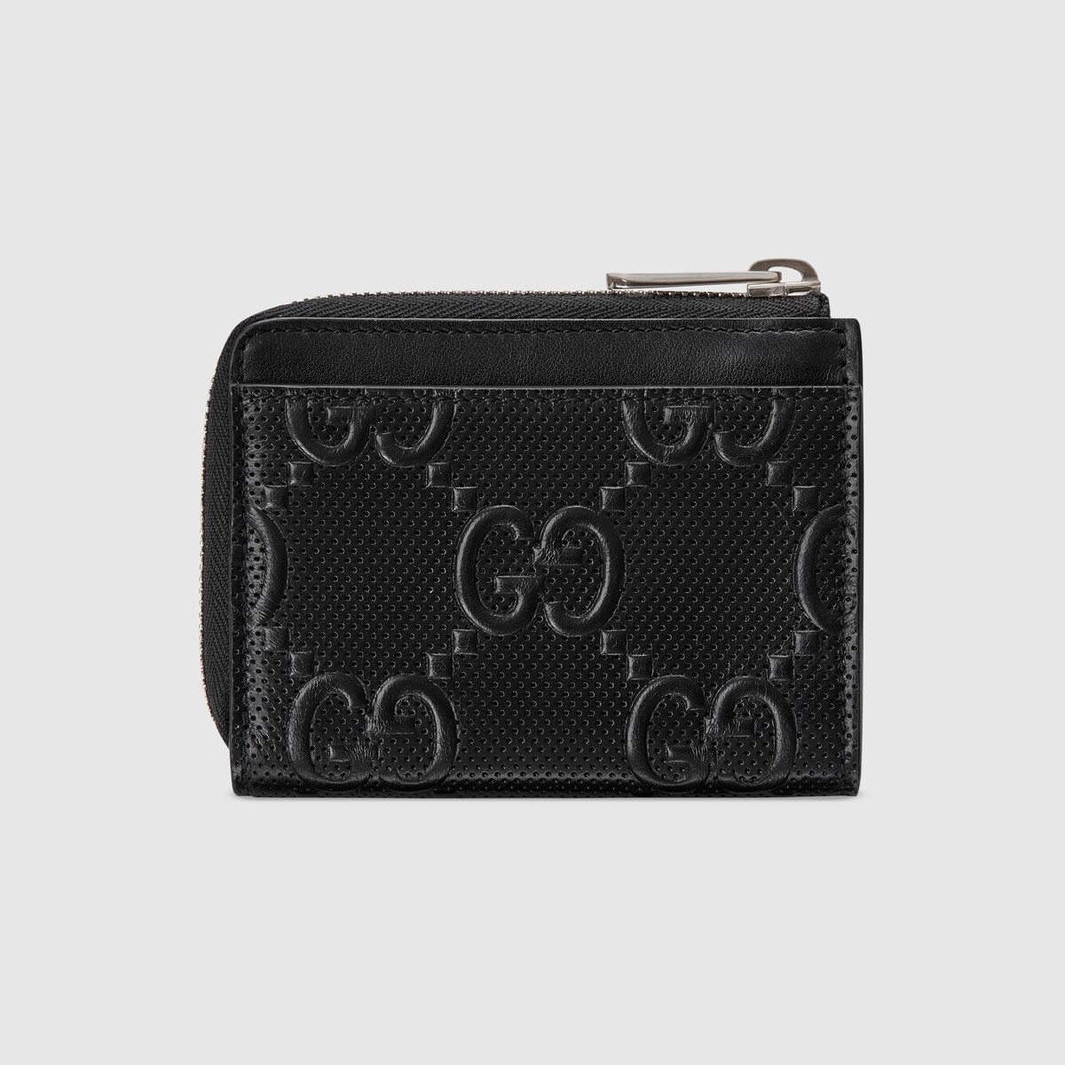 GG embossed mini wallet in black leather | GUCCI® NZ