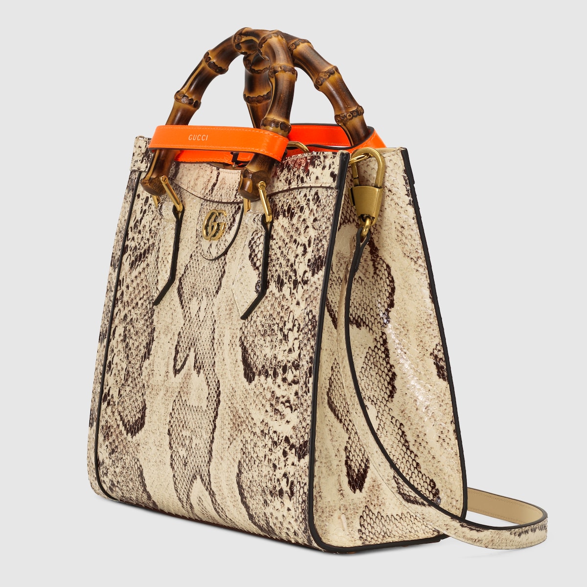 Gucci Diana small python tote bag in Precious Skins | GUCCI® SI