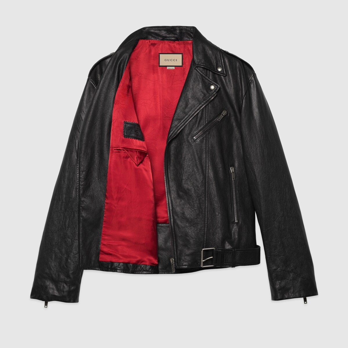 Leather jacket in black | GUCCI® SE