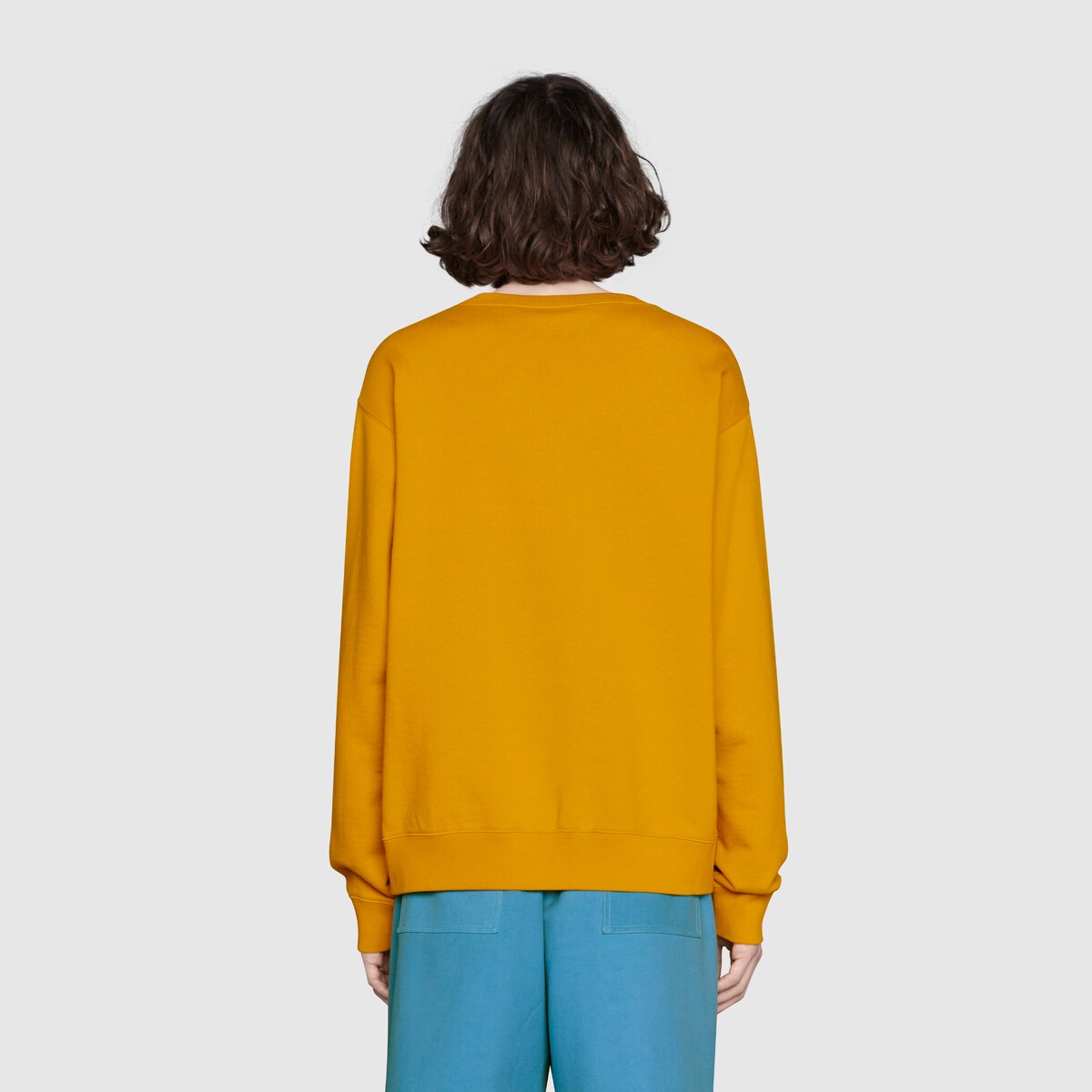 Online Exclusive Freya Hartas ICCUG print sweatshirt in yellow | GUCCI ...