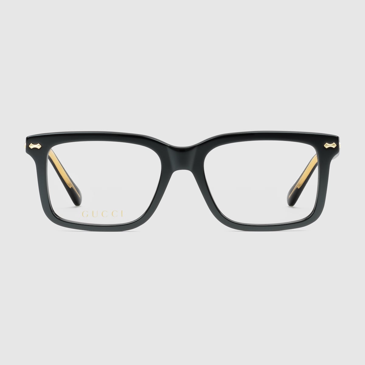 Rectangular optical frame in black acetate | GUCCI® RO