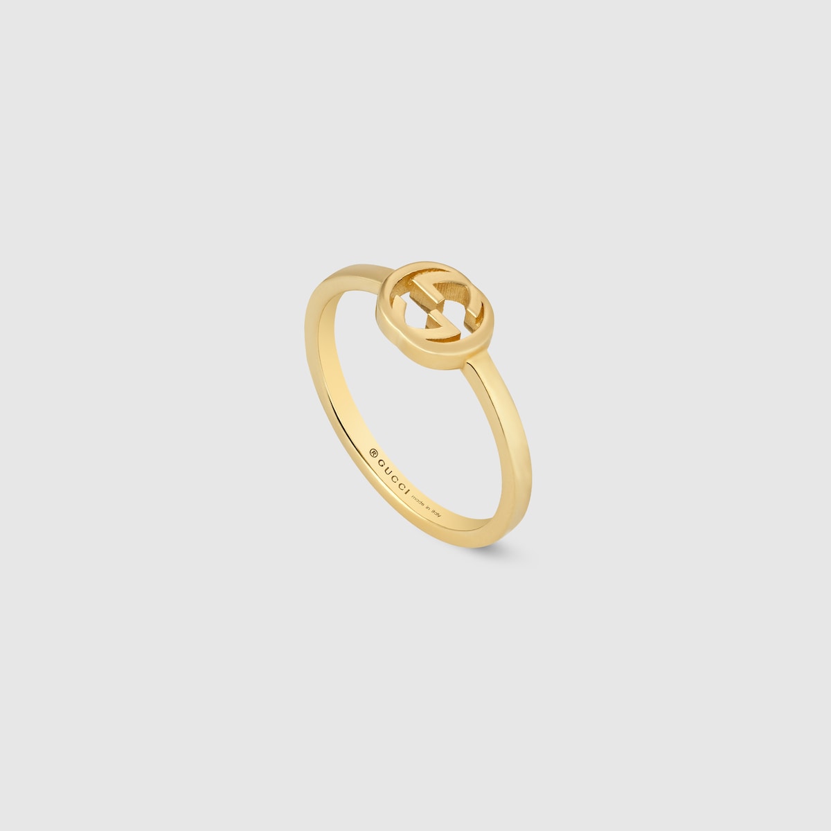 Gucci Interlocking 18k ring in yellow gold | GUCCI® US
