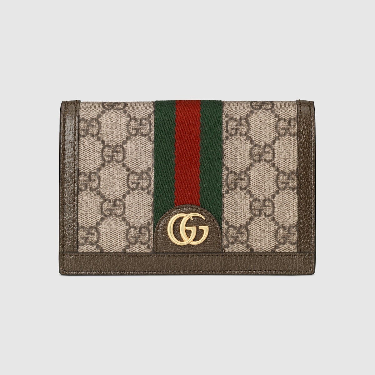 Double card set with Double G in beige and ebony GG Supreme | GUCCI® US