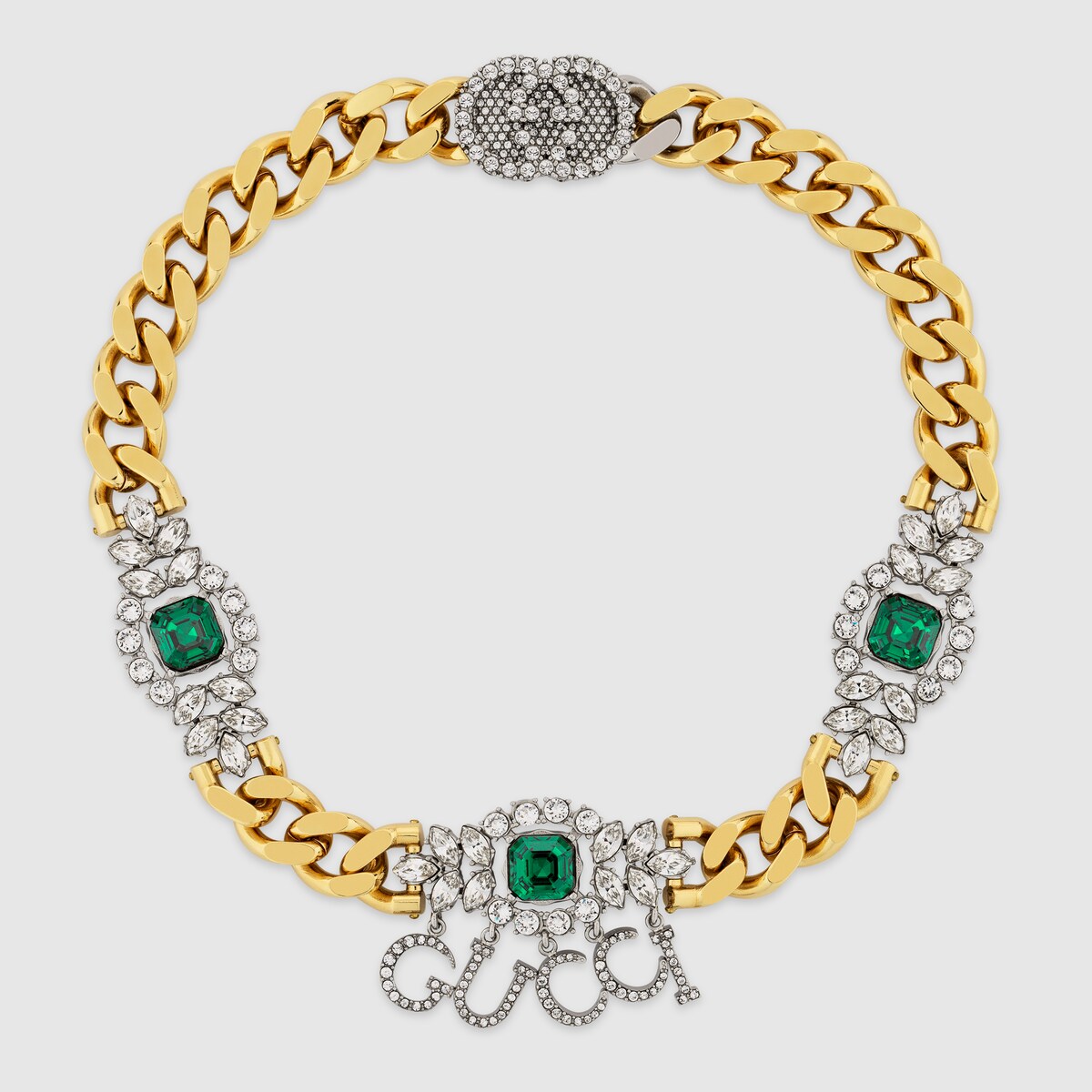 Choker with Gucci script in gold-tone metal | GUCCI® Australia