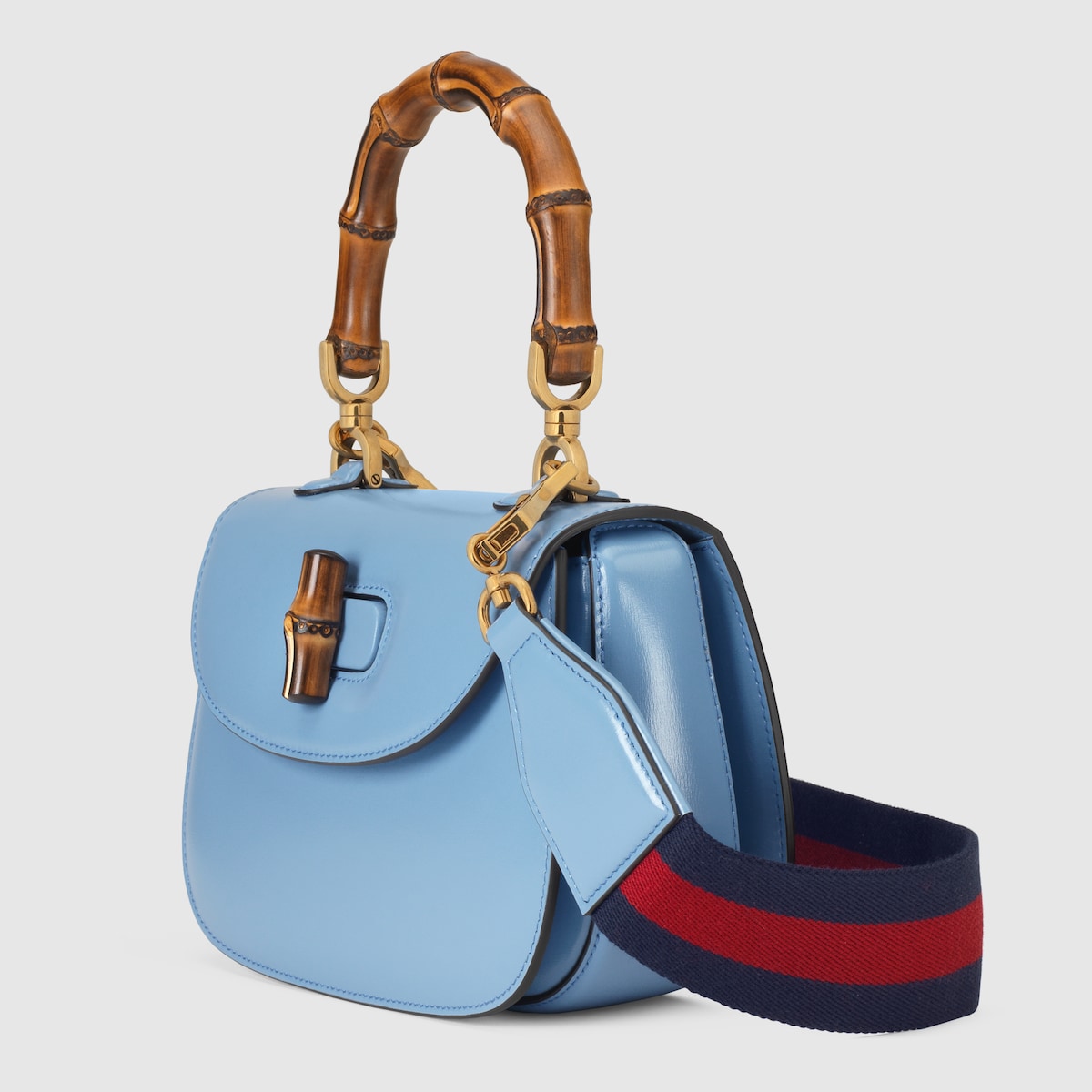 Gucci Bamboo 1947 small bag in blue leather | GUCCI® AE