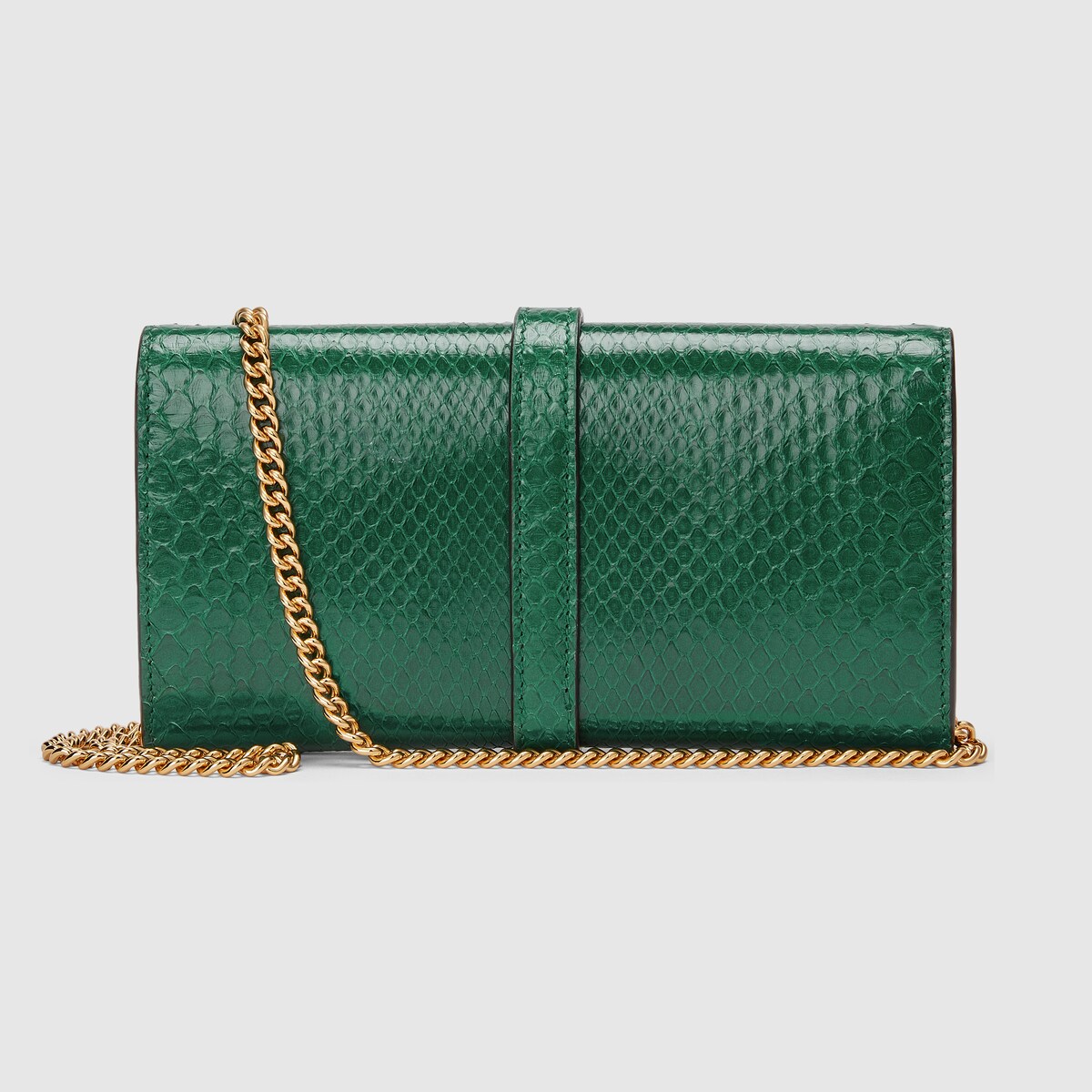 Jackie 1961 python chain wallet in emerald green | GUCCI® HU