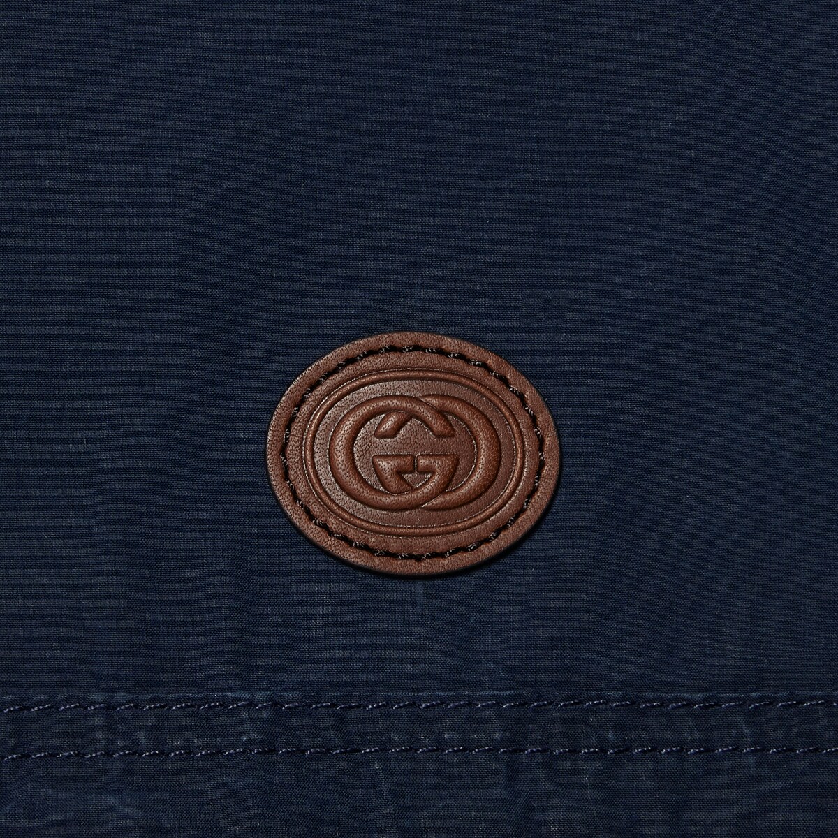 Cotton jacket with 'Music is Mine' print in blue | GUCCI® UK