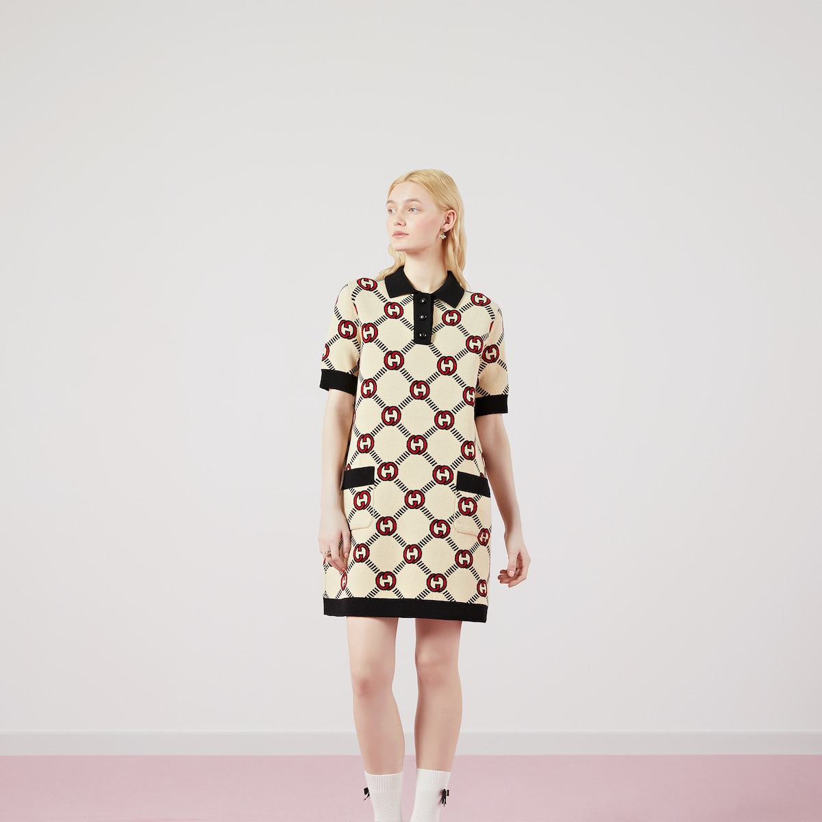 Abito polo reversibile GG in multicolore | GUCCI® Italia