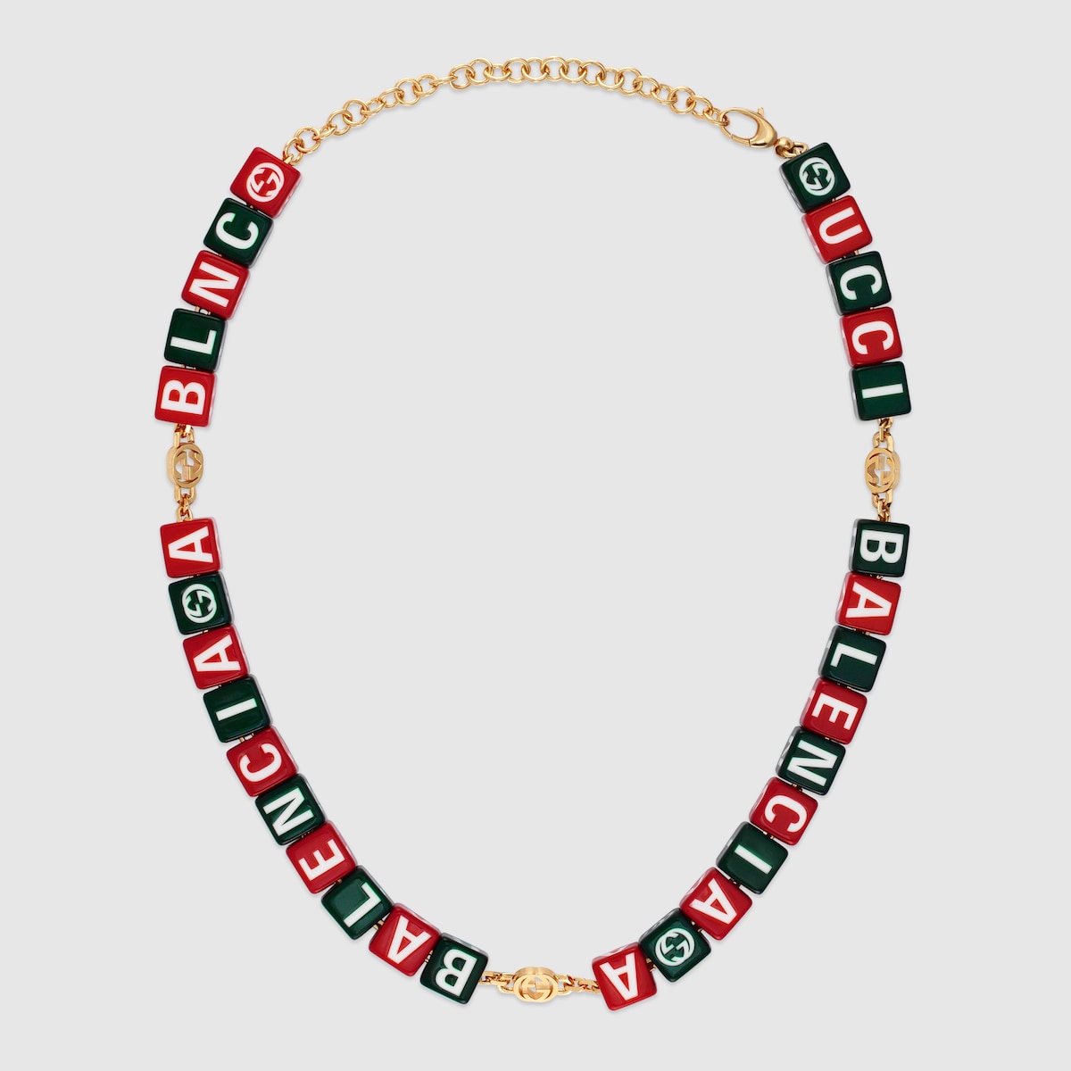The Hacker Project symbols necklace in gold-toned metal | GUCCI® NZ