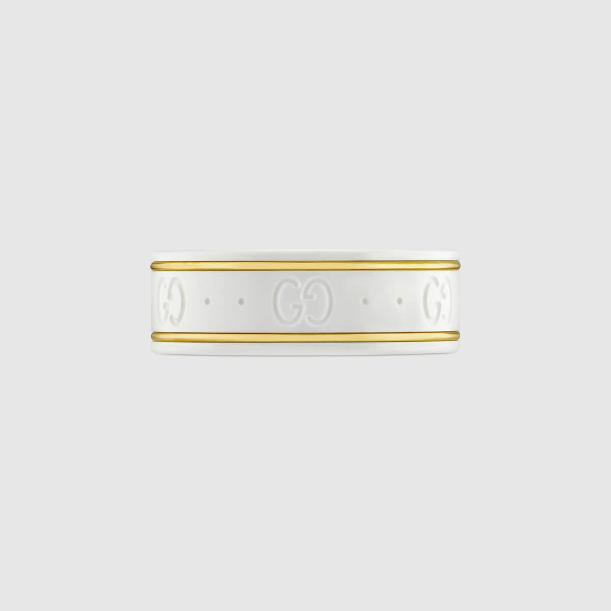 18k Yellow Gold And White Icon Ring | GUCCI® US