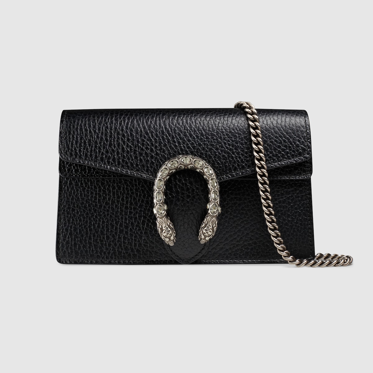 Black Leather Dionysus Super Mini Bag | GUCCI® US