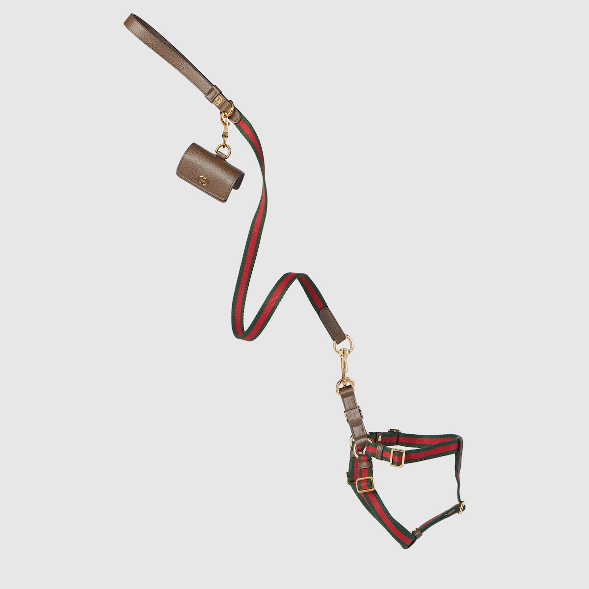Large/extra-large pet harness in Green and red Web fabric | GUCCI® NZ