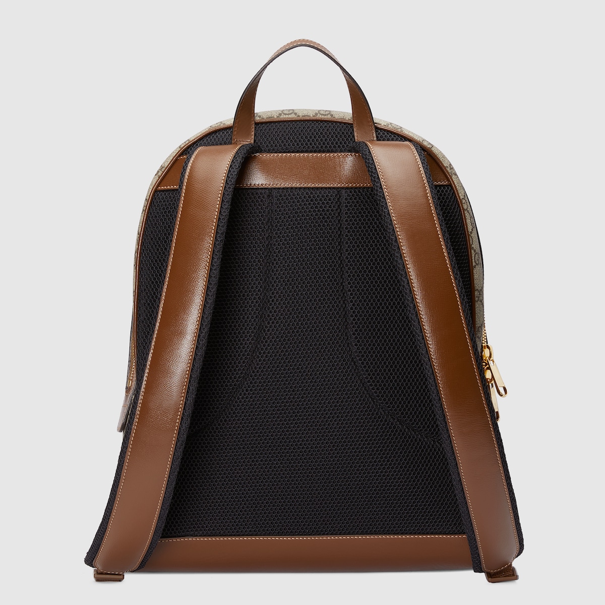 Medium backpack with Interlocking G in beige and ebony Supreme | GUCCI® SG