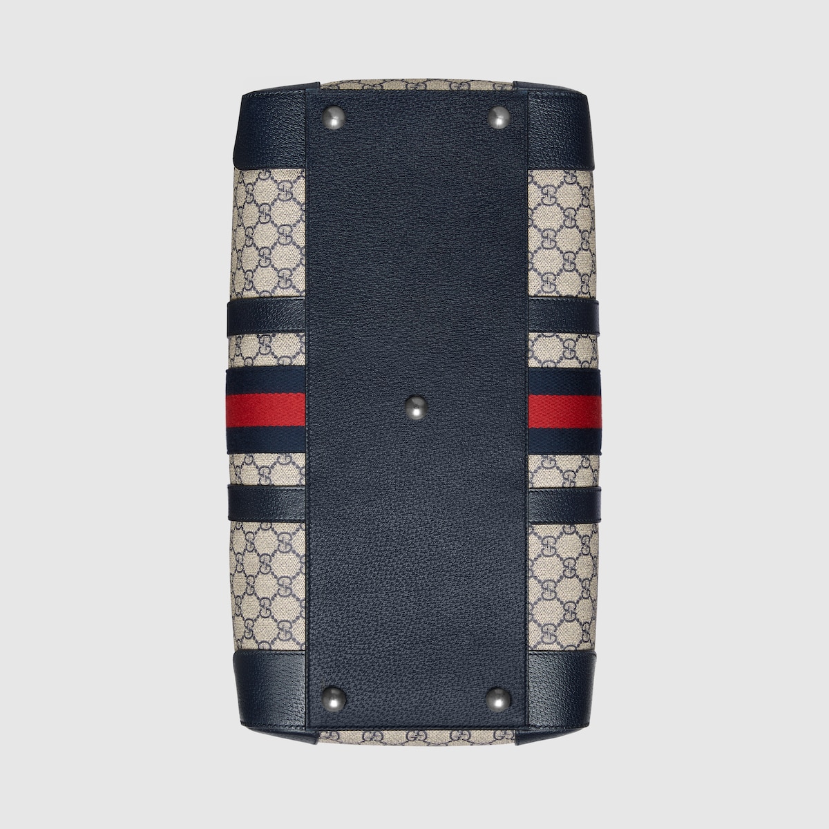 Gucci Savoy medium duffle bag in beige and blue GG Supreme | GUCCI® US
