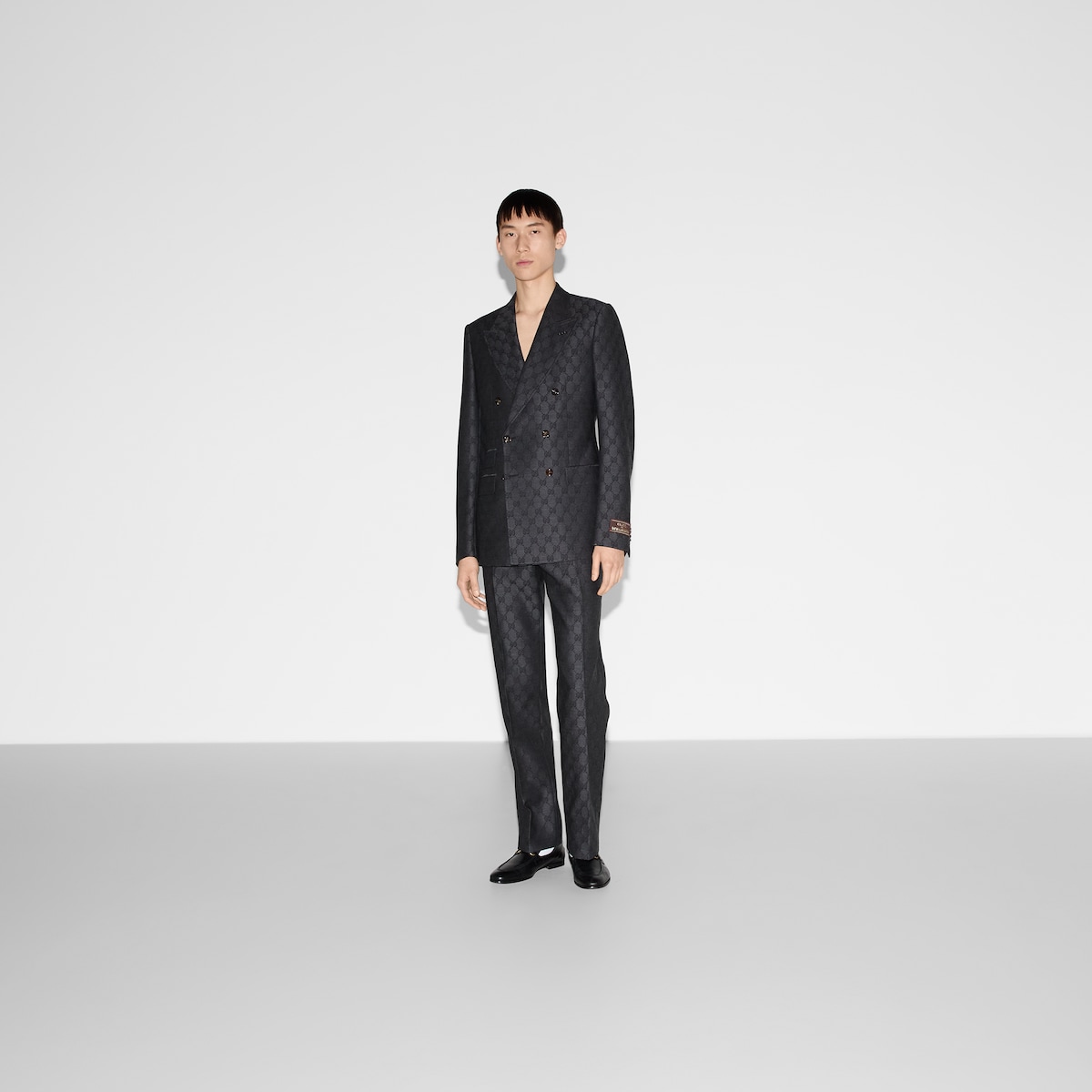 Costume en laine GG en gris | GUCCI® FR