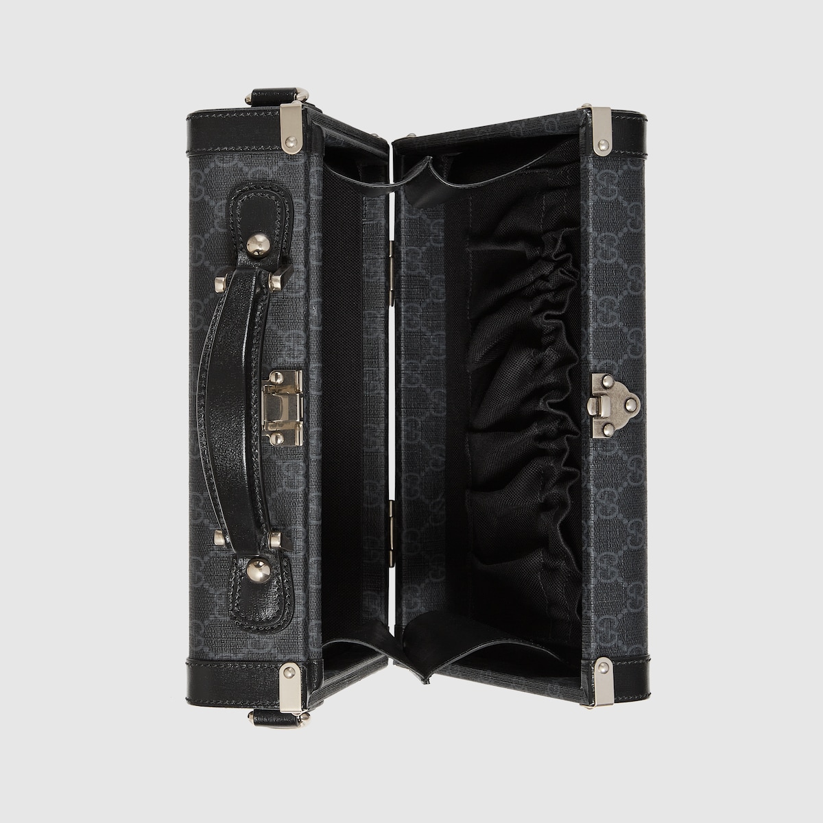 Medium rigid beauty case in black Supreme | GUCCI® US