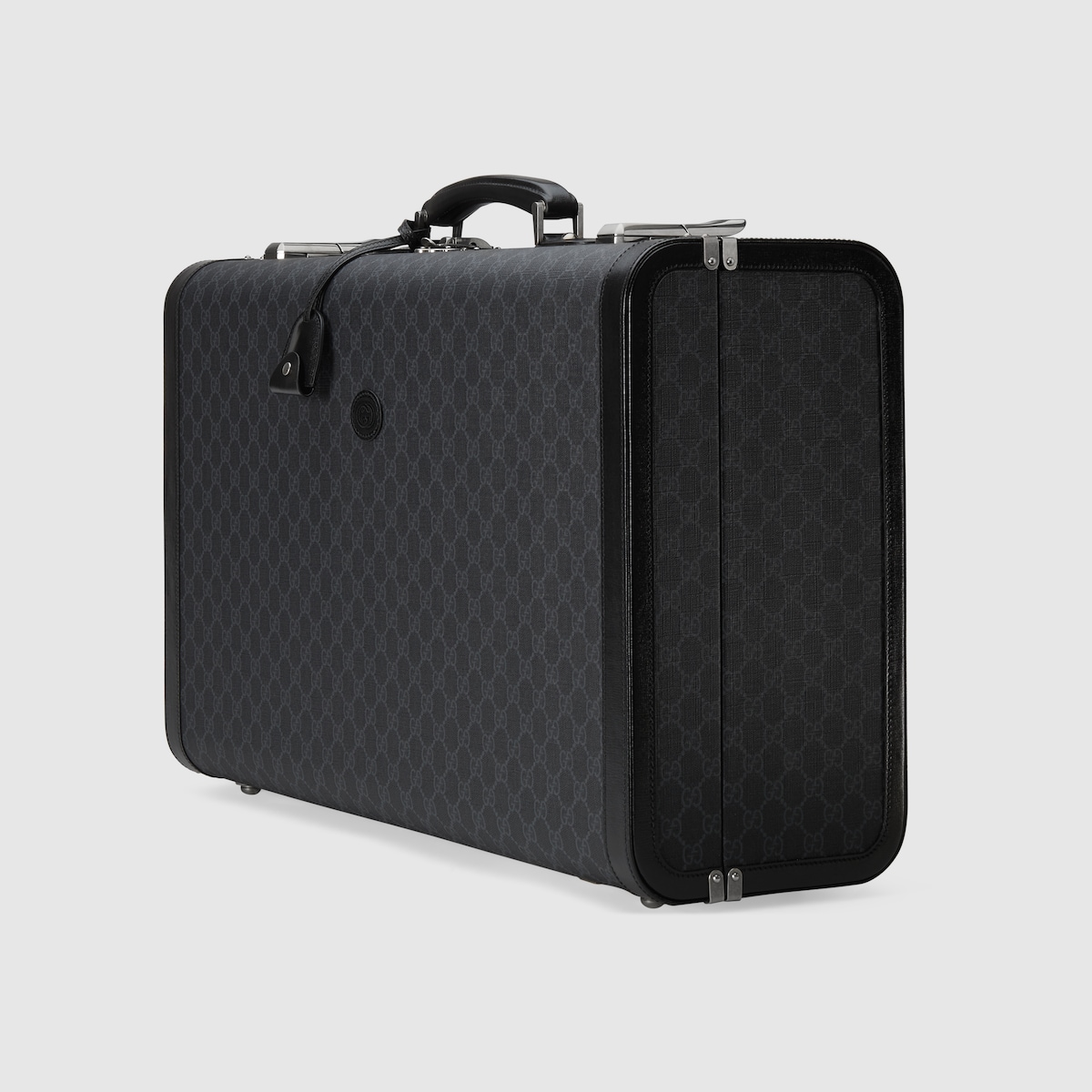 GG large rigid suitcase in black Supreme | GUCCI® ZA