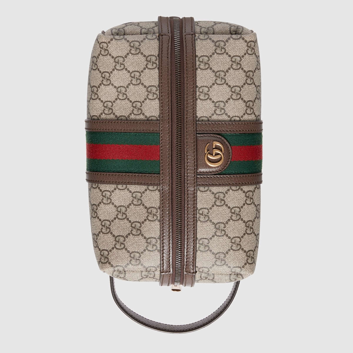 Gucci Savoy toiletry case in beige and ebony Supreme | GUCCI® SG