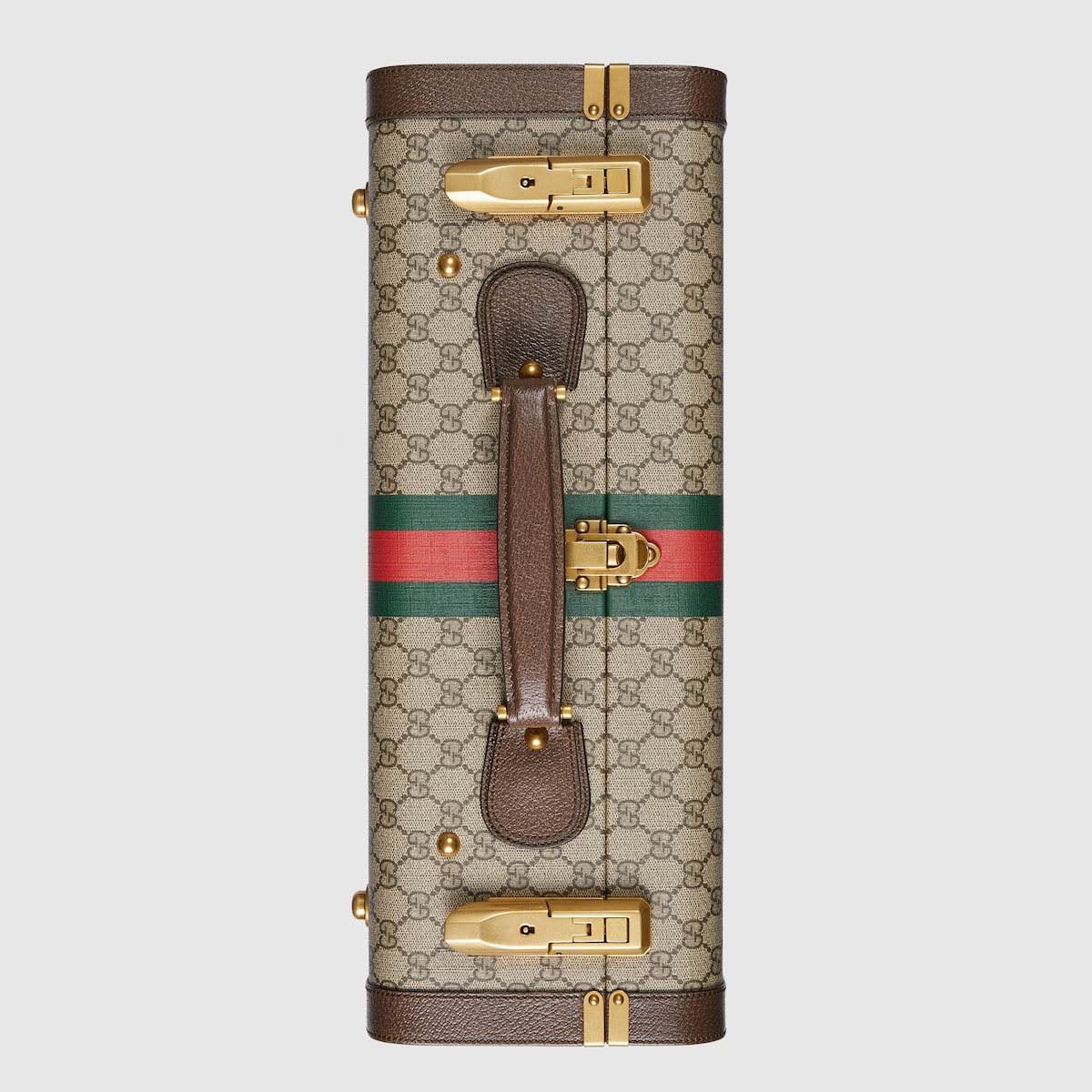 Gucci Savoy medium rigid suitcase in beige and ebony Supreme | GUCCI® UK