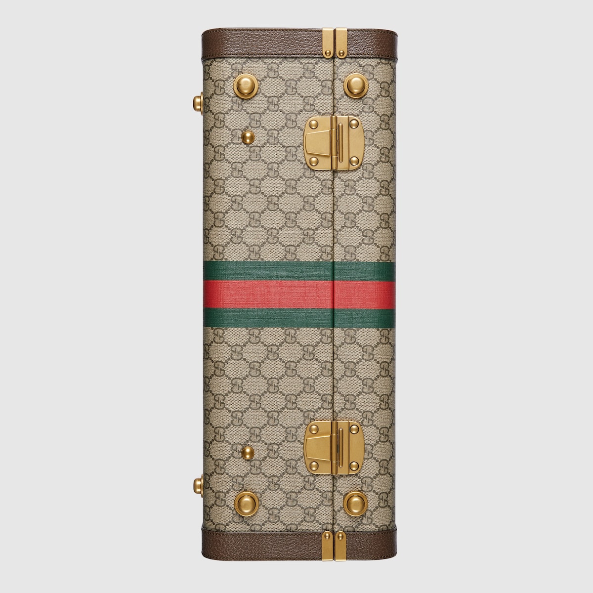 Gucci Savoy medium rigid suitcase in beige and ebony Supreme | GUCCI® UK