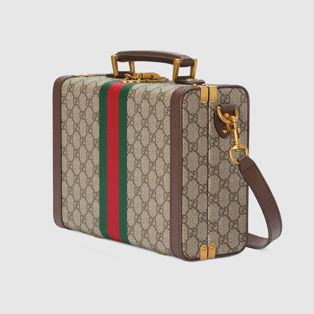 Gucci Savoy beauty case in beige and ebony Supreme | GUCCI® Canada