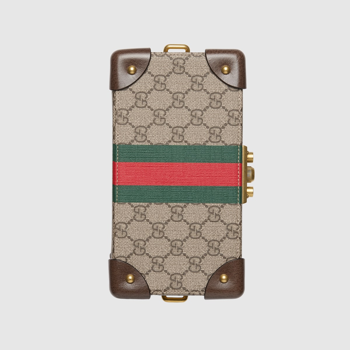 Gucci Savoy small rigid jewelry box in beige and ebony Supreme | GUCCI® INT