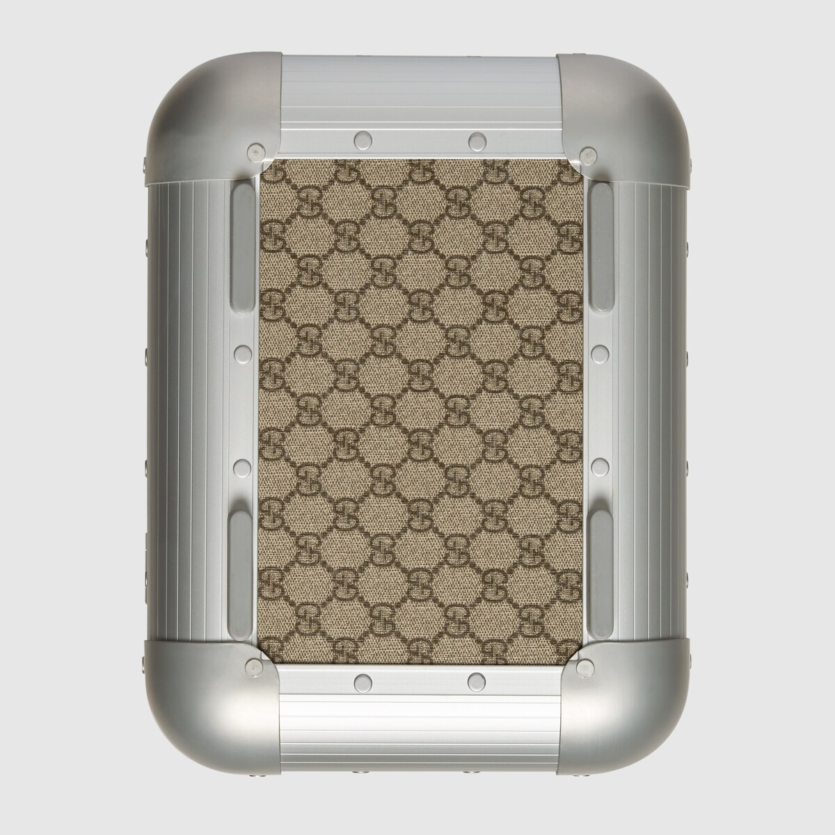 Aluminum GG beauty case in beige and ebony Supreme | GUCCI® UK