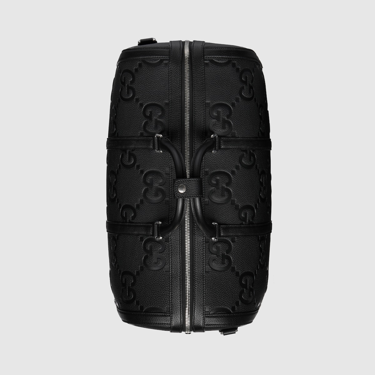 Small jumbo GG duffle bag in black leather | GUCCI® Canada