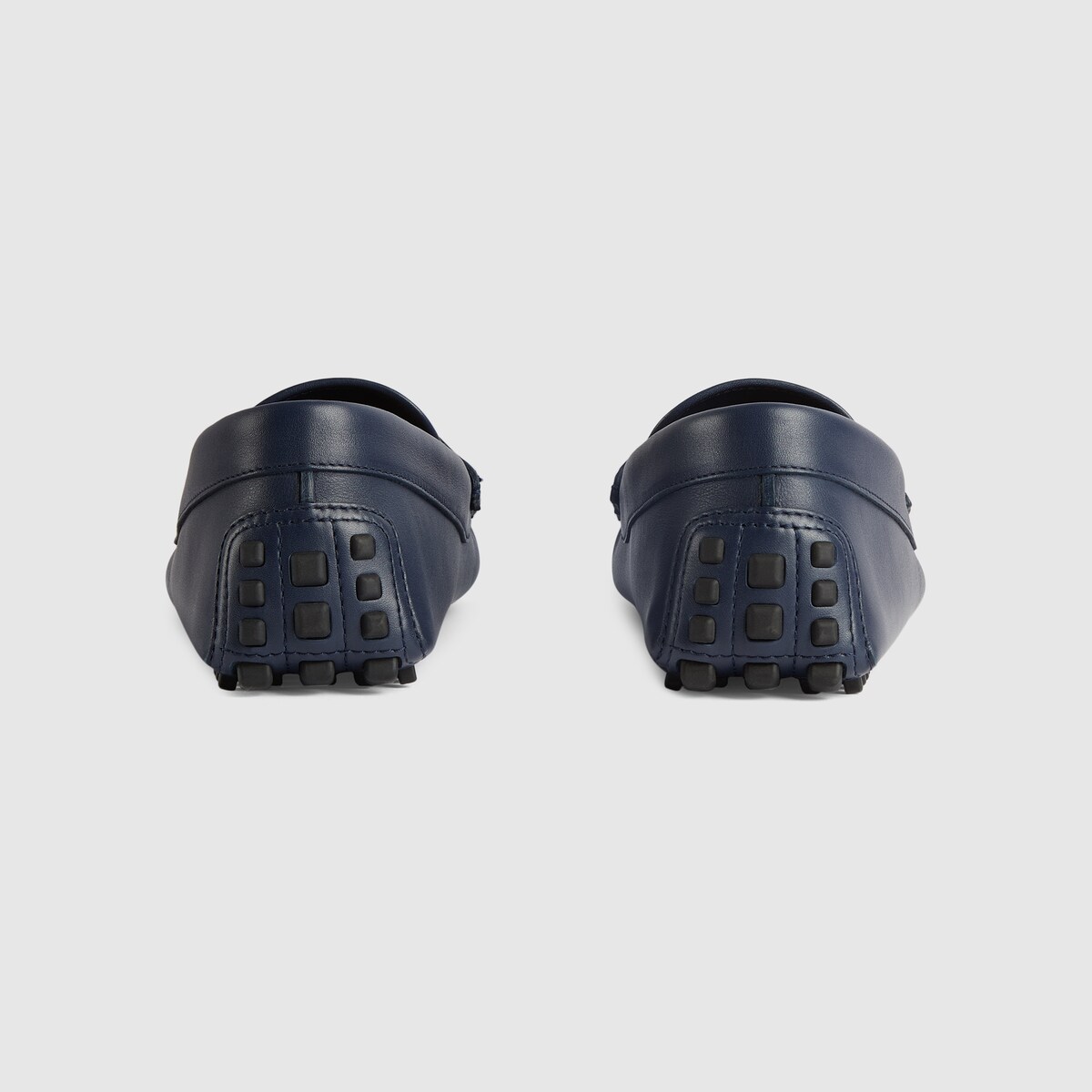 Men's Interlocking G driver in blue leather | GUCCI® PL