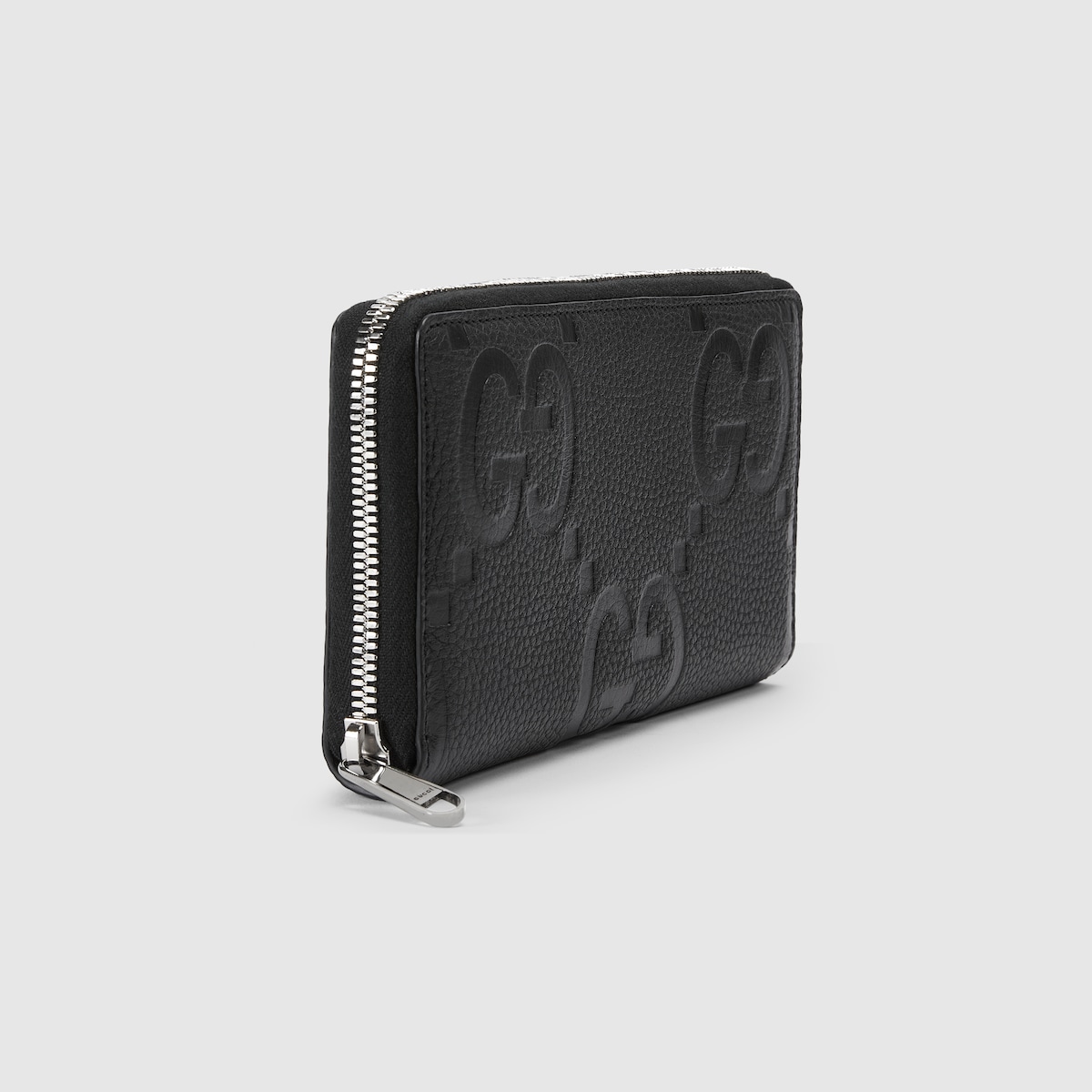 กระเป๋าสตางค์ Jumbo GG zip around wallet inหนังสีดำ | GUCCI® TH